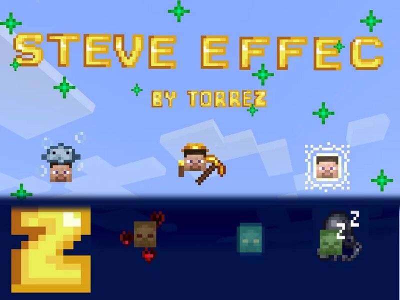 Steve and Zombie effect Minecraft Texture Pack