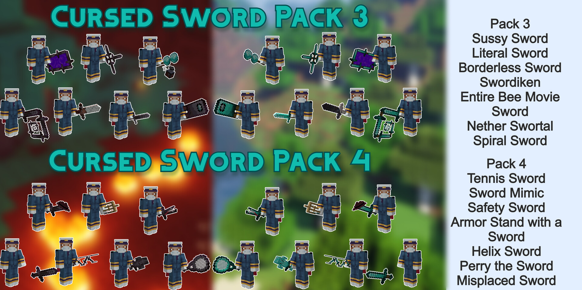 Henzoid's Cursed Sword Pack Minecraft Texture Pack