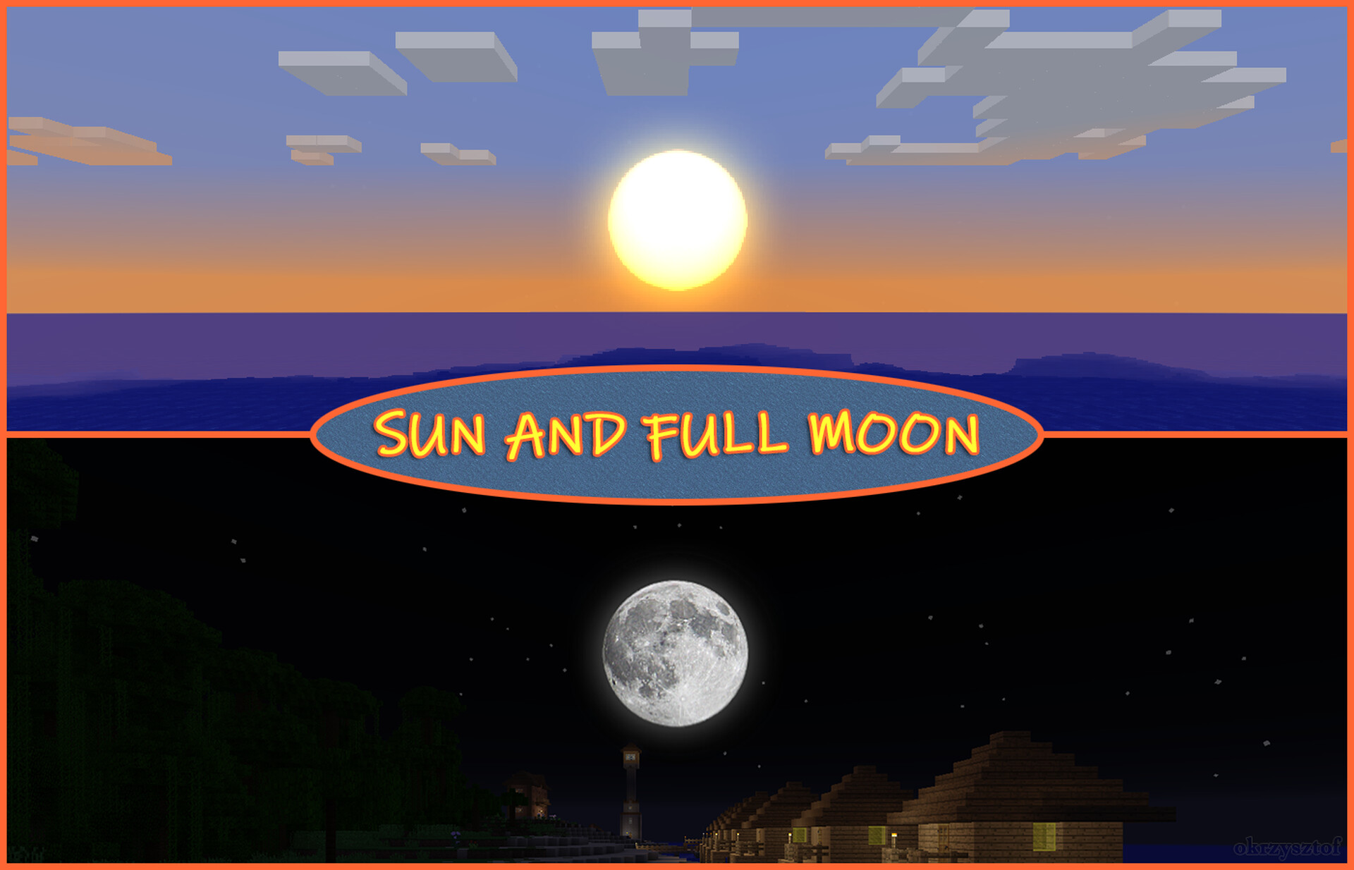 Sun and full moon Minecraft Texture Pack