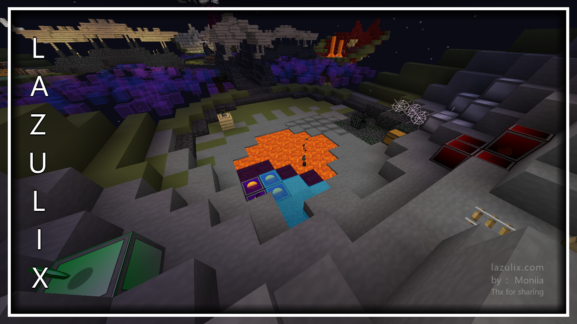 SynthWave ( Purple x512x ) TexturePack 1.7.10 / 1.8.9 | Chill Pack ...