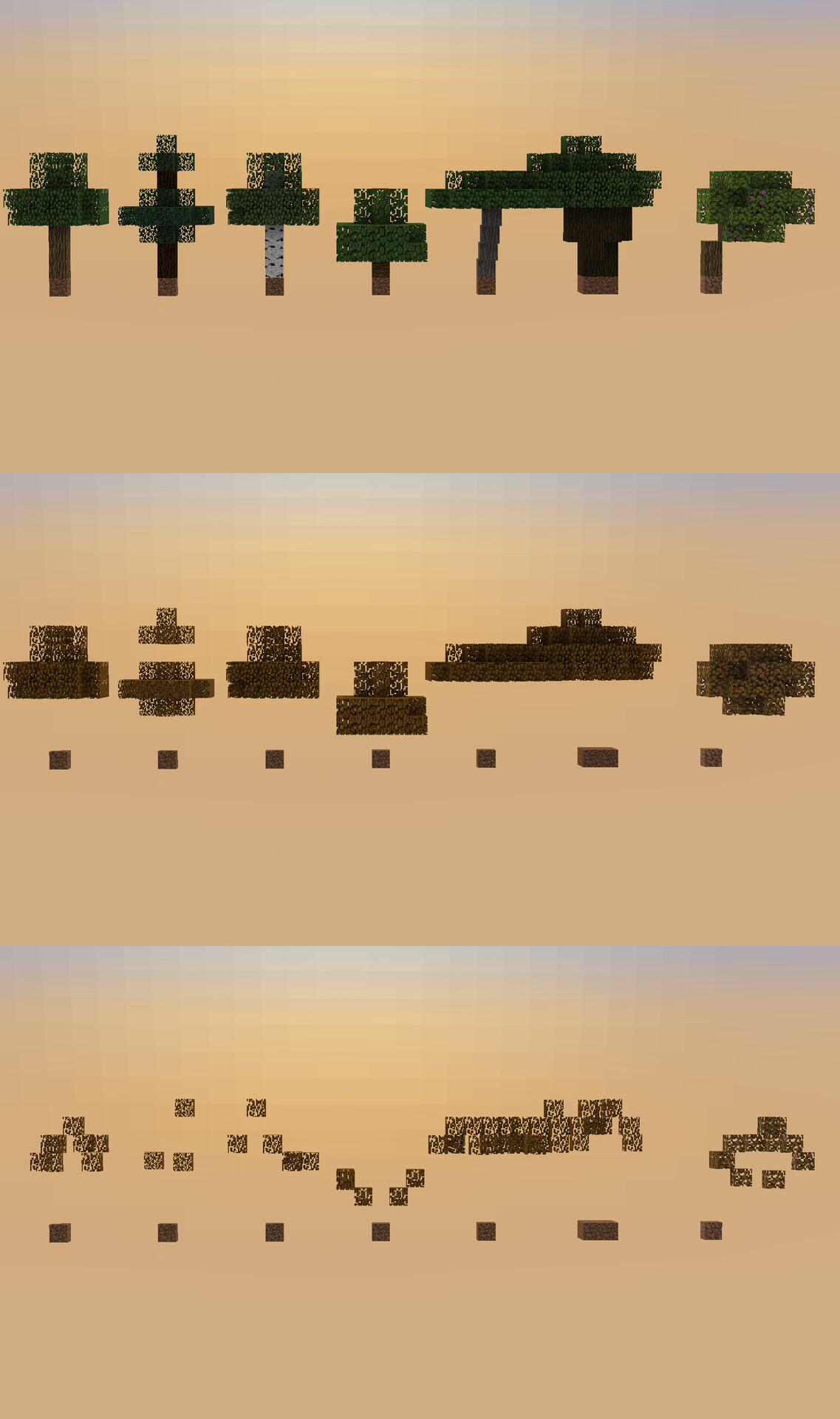 Visual Leaf Decay - Programmer Art Minecraft Texture Pack