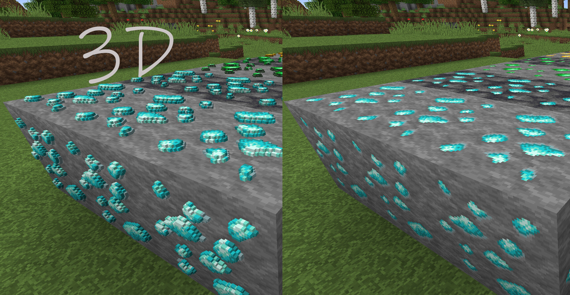 3D Ore Models for Compliance [64x] Minecraft Texture Pack