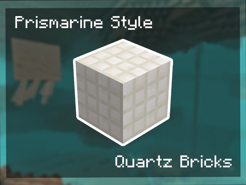Dark Prismarine Style Quartz Bricks (Bedrock) Minecraft Texture Pack