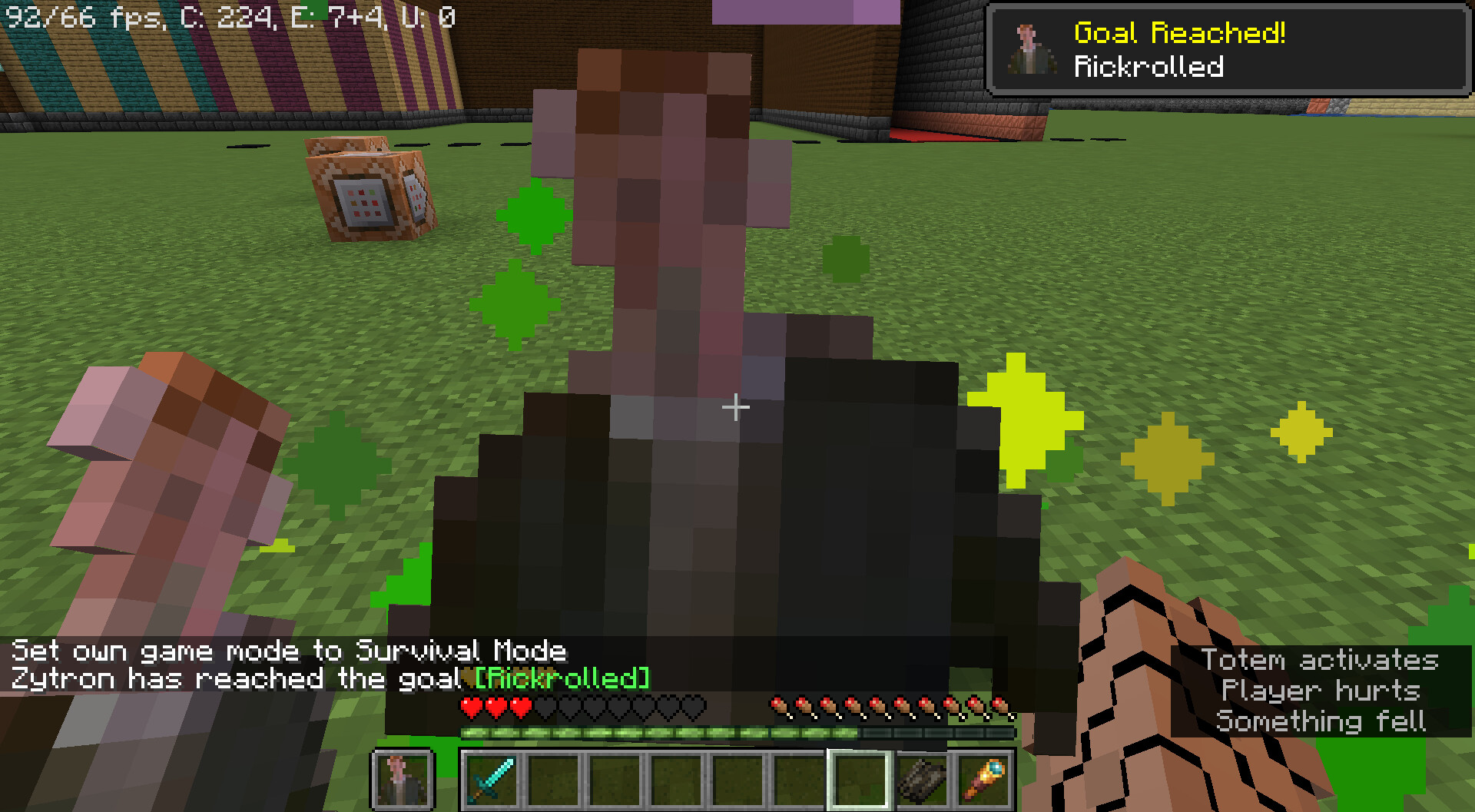 Rickroll Totem Minecraft Texture Pack