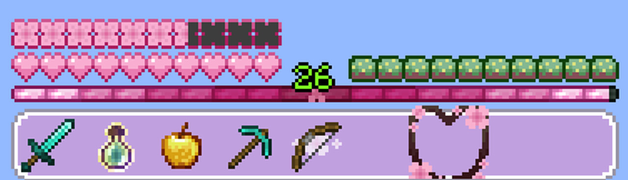 Sakura Hotbar Minecraft Texture Pack