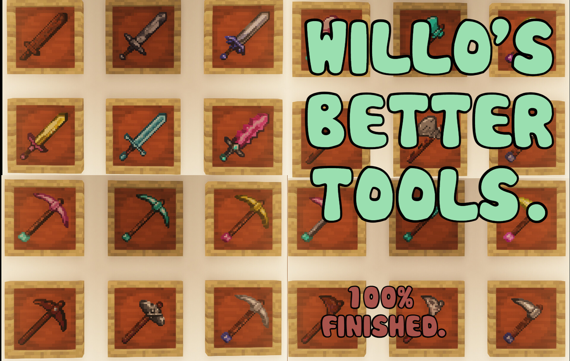willo's better tools Minecraft Texture Pack