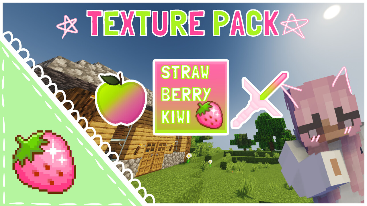 Strawberry Kiwi PvP 1.8+ Minecraft Texture Pack