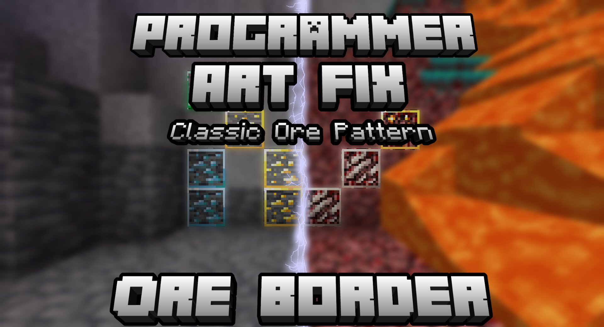Programmer Art Fix -Classic Ore Pattern Ore Borders Minecraft Texture Pack
