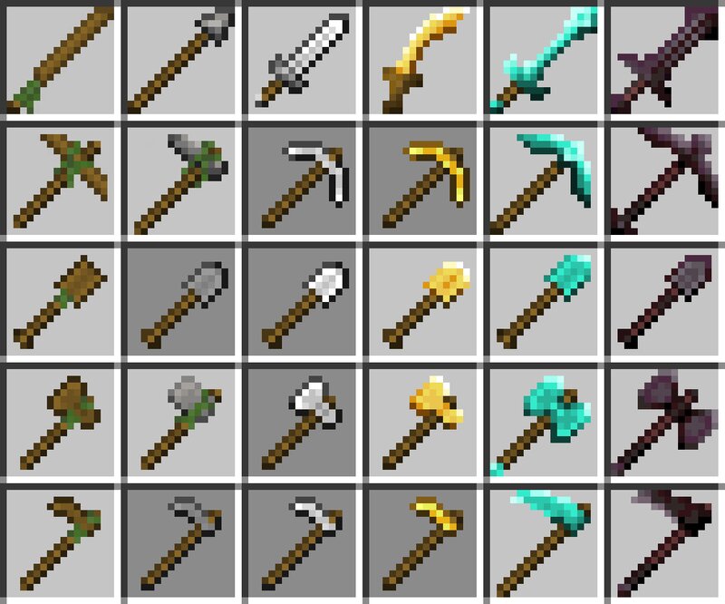 Alternative Tools and Weapons Minecraft Texture Pack