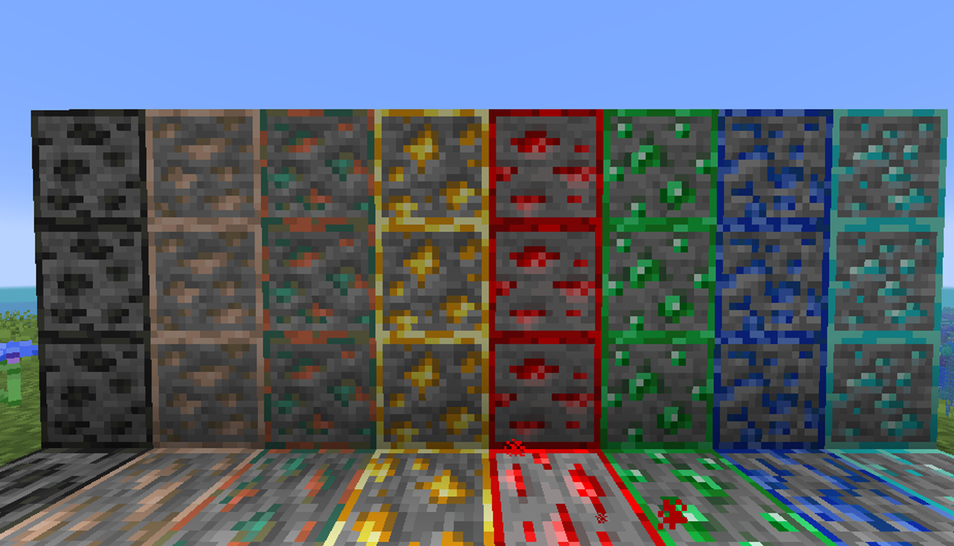 Border Ores for 21w17a Minecraft Texture Pack