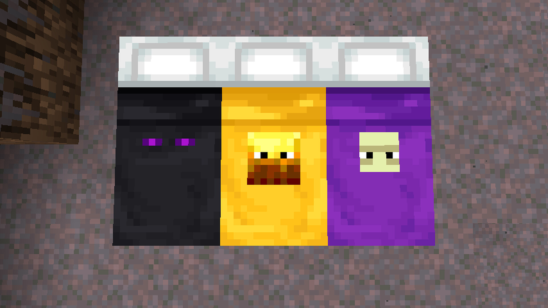 Decorative Bed Spreads with Mob Faces Minecraft Texture Pack