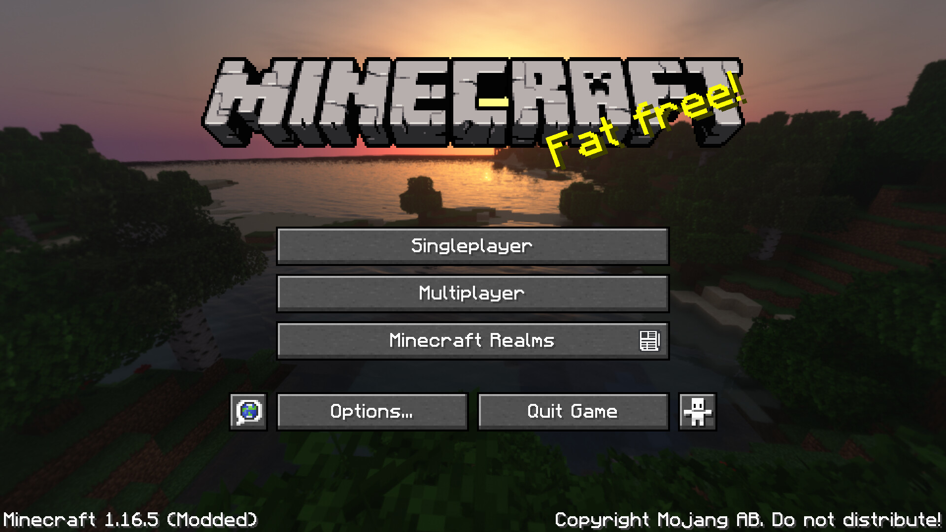 Sunset Menu Screen (Bright Version) Minecraft Texture Pack