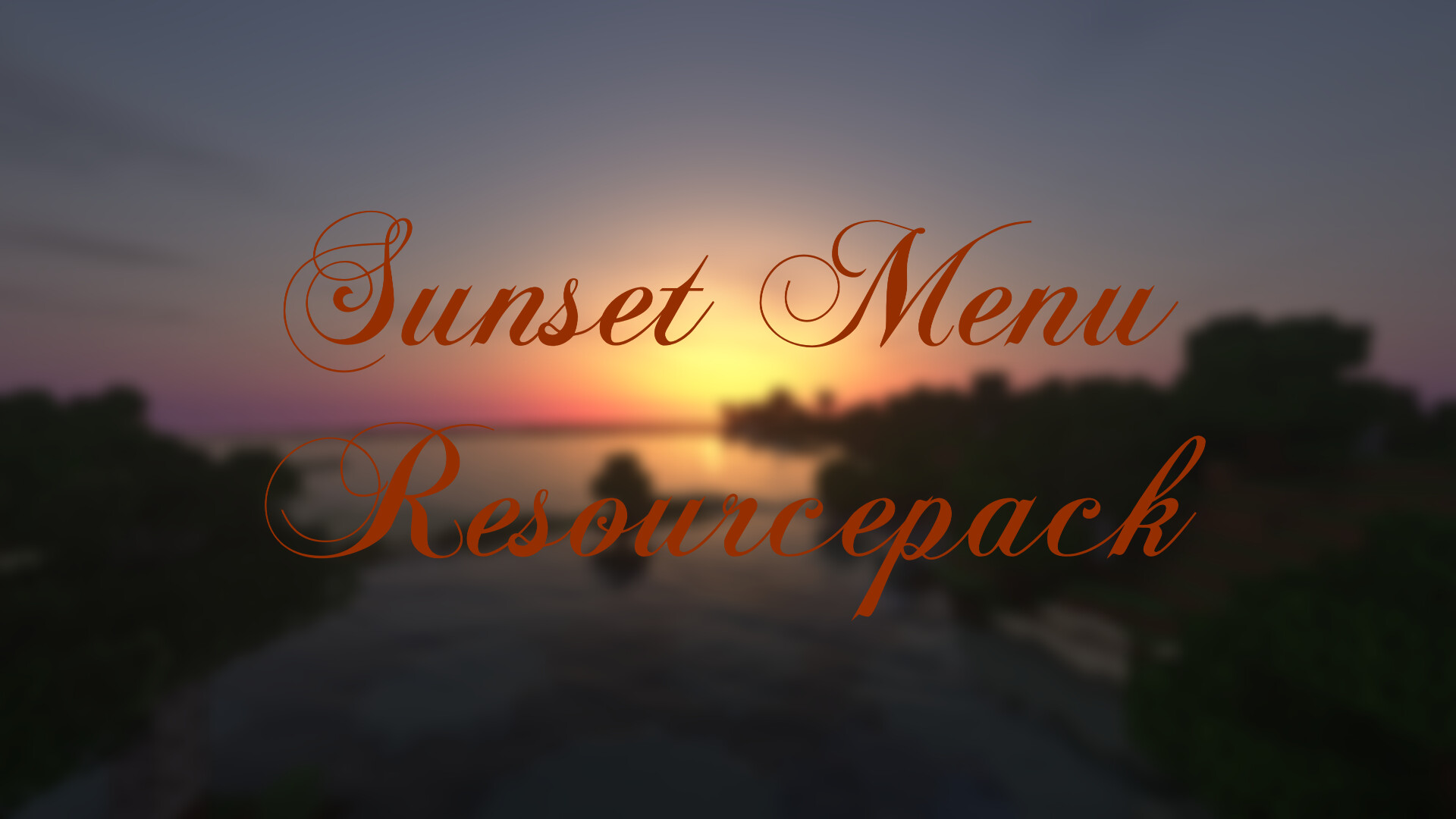 Sunset Menu Screen (Bright Version) Minecraft Texture Pack