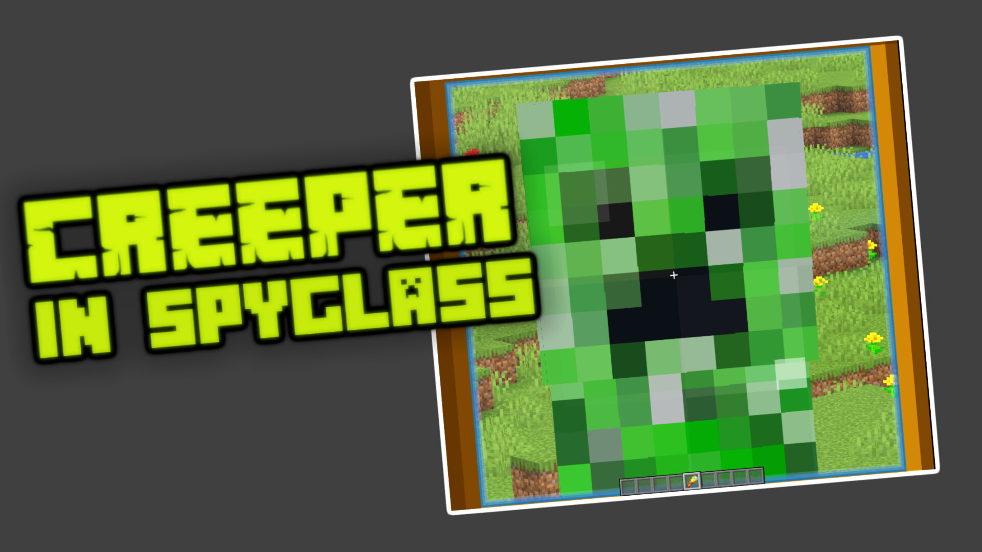 Creeper in spyglass Minecraft Texture Pack