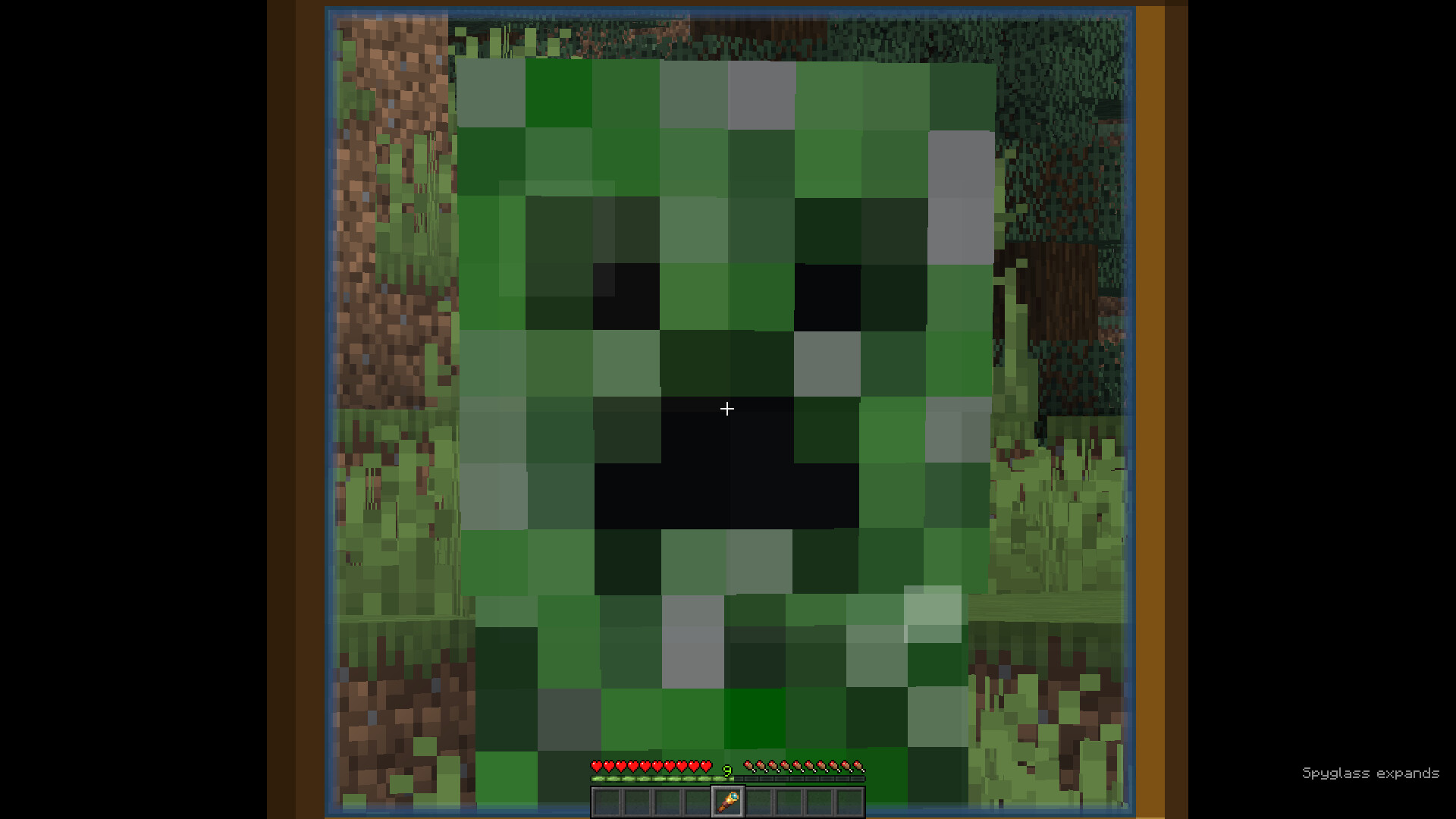 Creeper in spyglass Minecraft Texture Pack