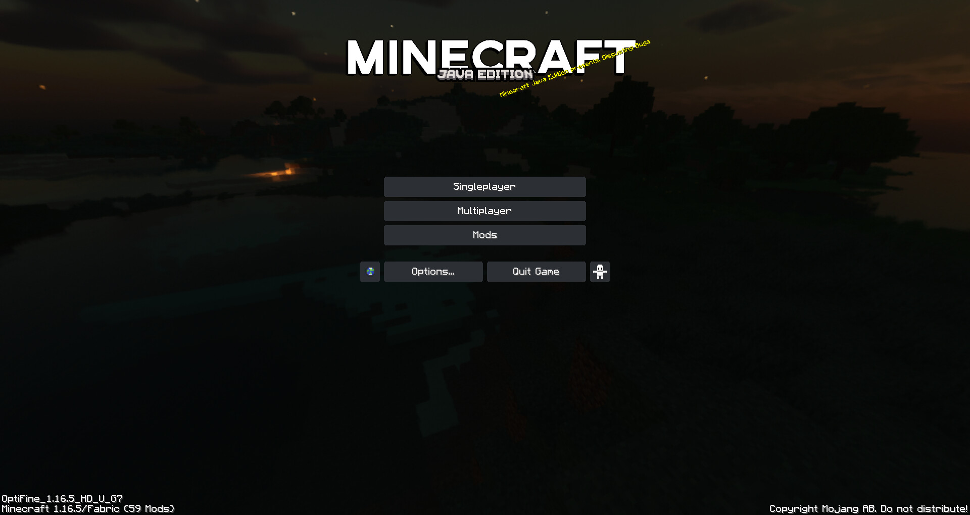 Night Mode Vanilla Panorama Minecraft Texture Pack