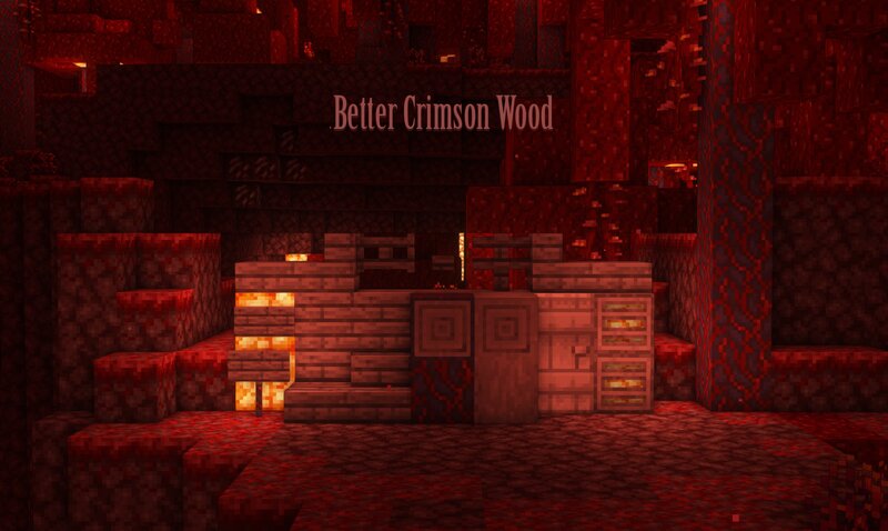 Improved Crimson Wood Minecraft Texture Pack