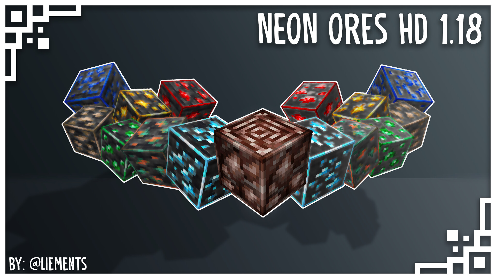 Neon Ores HD 1.18+ (Emissive Ores) Minecraft Texture Pack