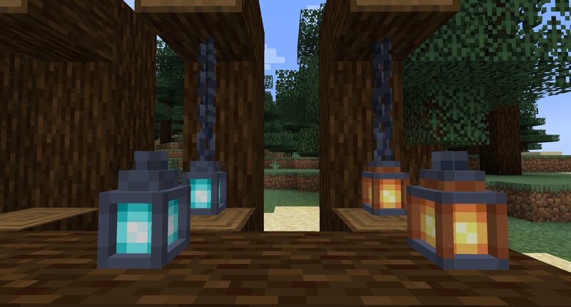 Vanilla 3D Lanterns & Chains Minecraft Texture Pack