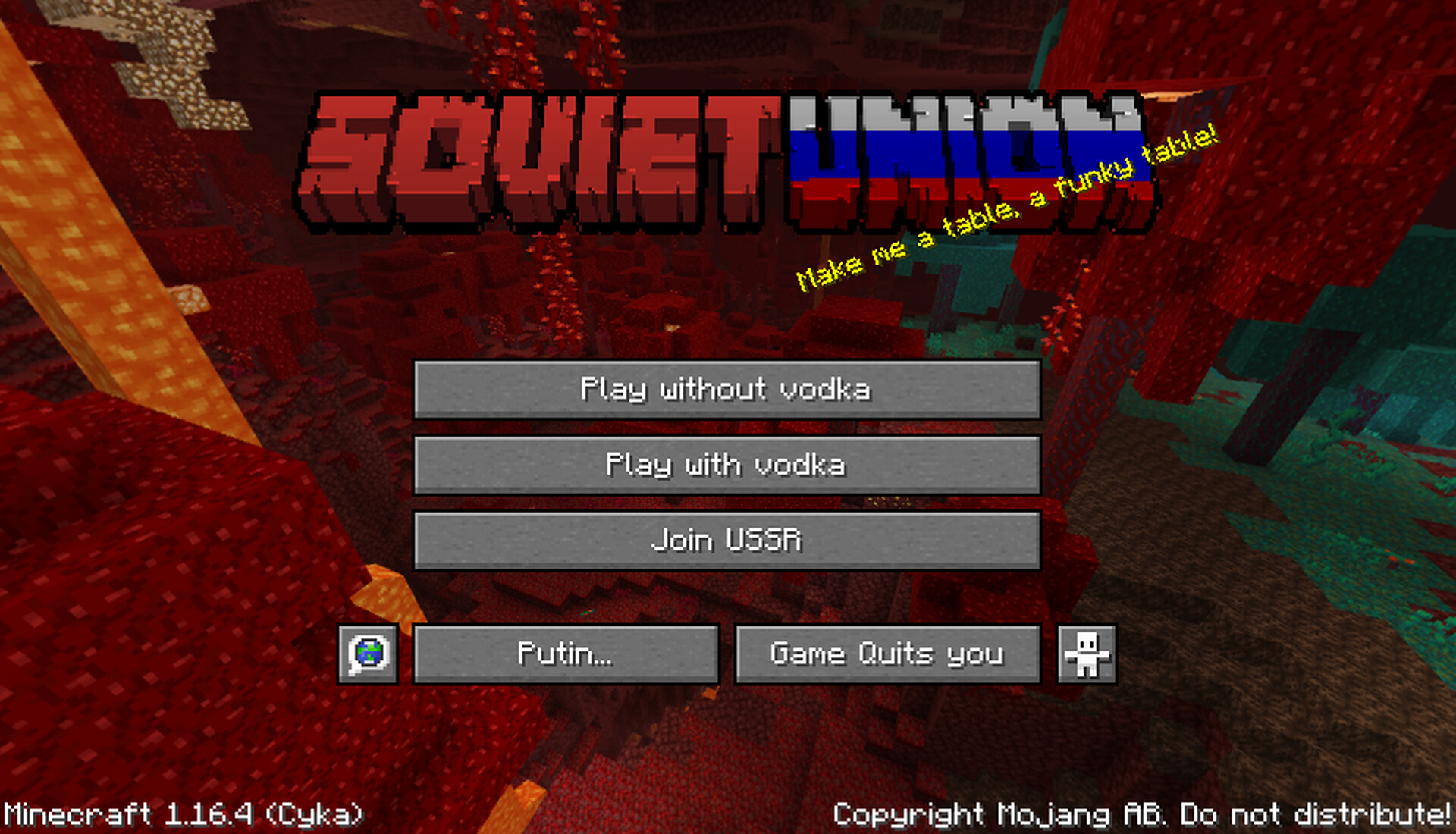 Gopnik Menu Language idk Minecraft Texture Pack