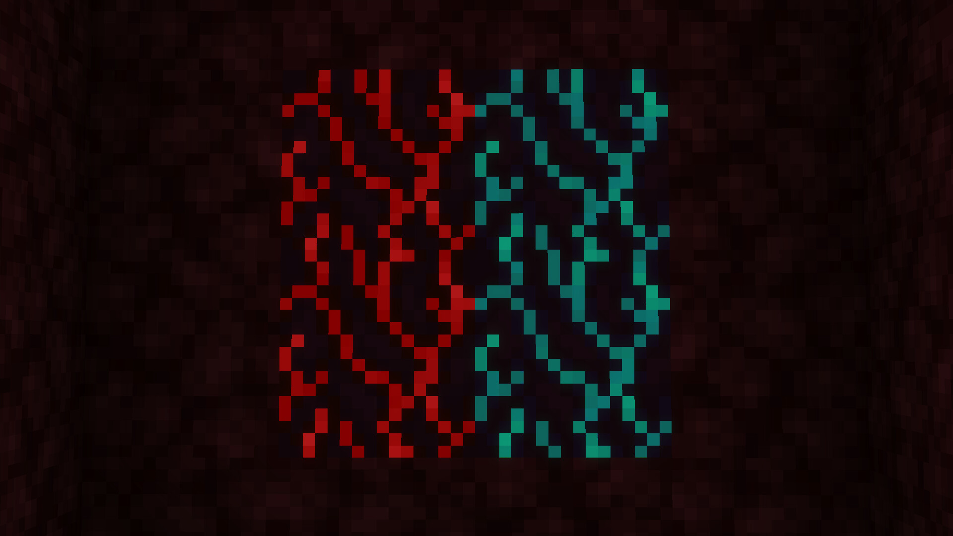 Glowing Crimson and Warped Stems Minecraft Texture Pack