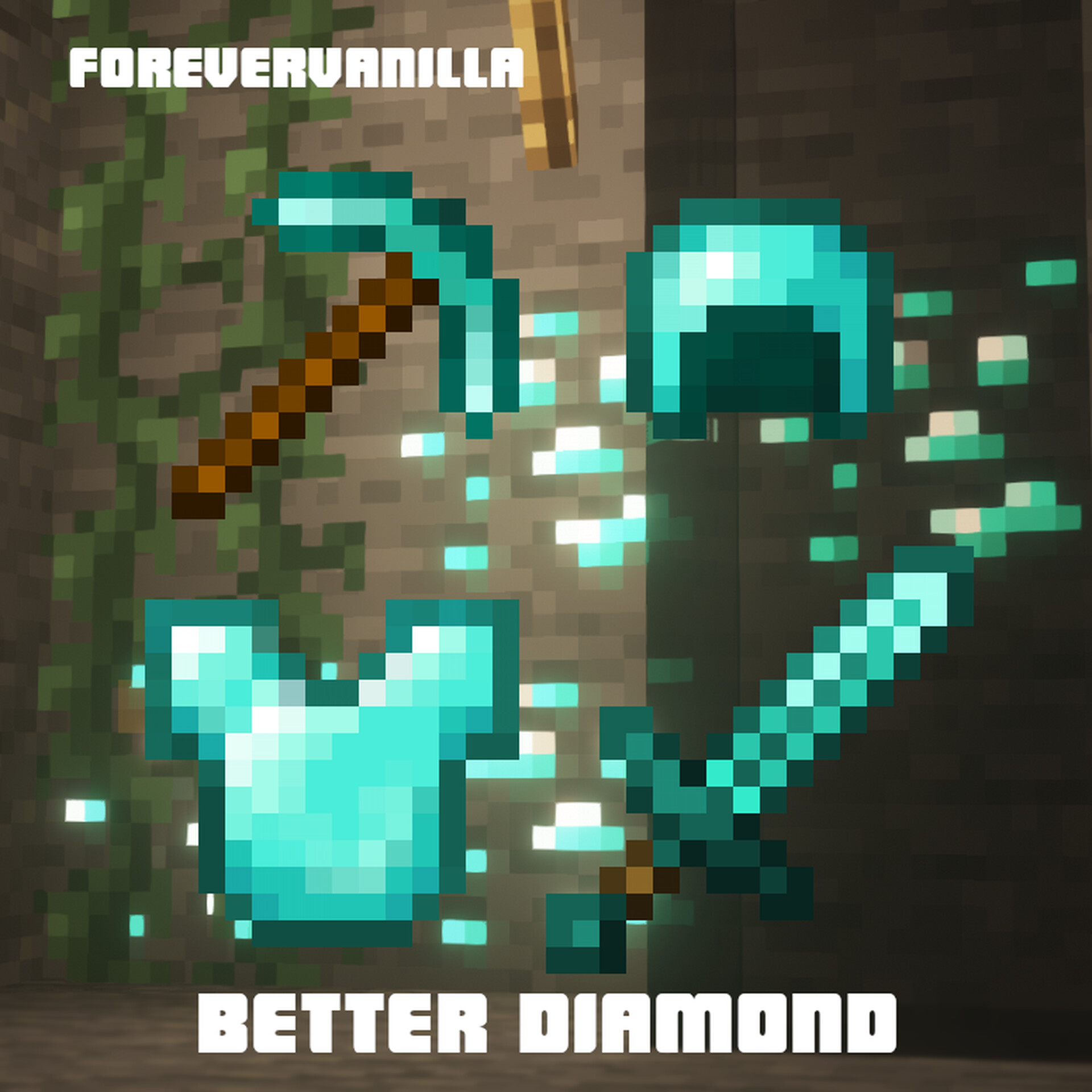 Better diamond (ForeverVanilla) Minecraft Texture Pack