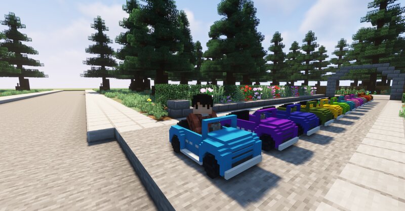 Minecart to Multiple Colorful vehicles !! Minecraft Texture Pack