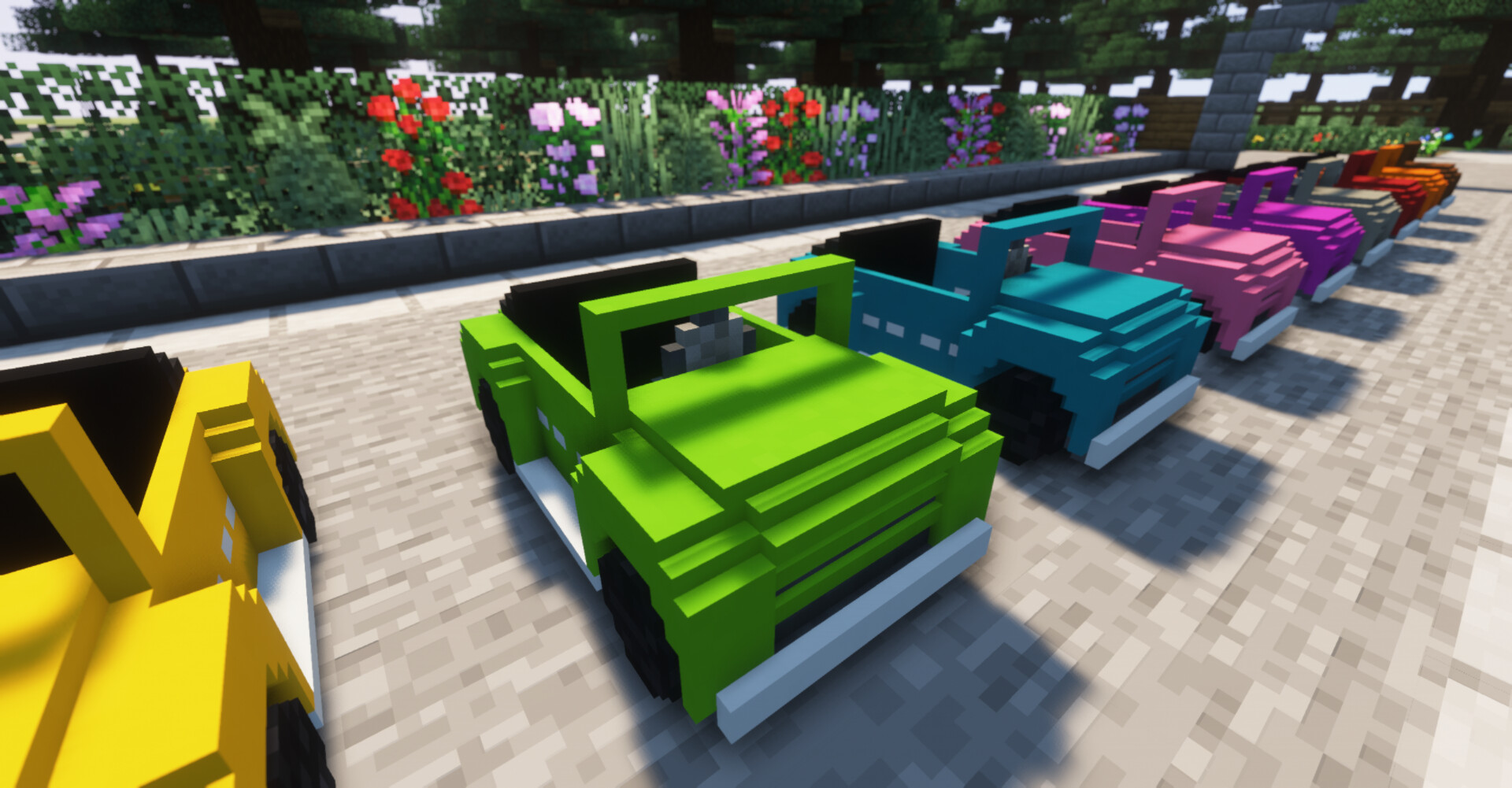 Minecart to Multiple Colorful vehicles !! Minecraft Texture Pack