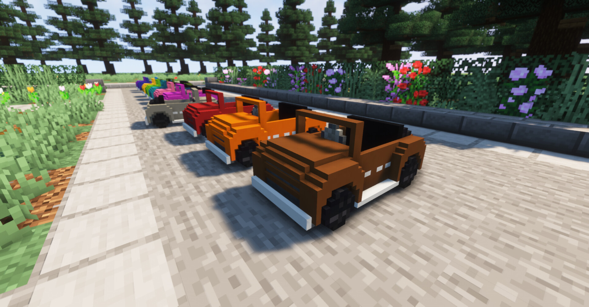 Minecart to Multiple Colorful vehicles !! Minecraft Texture Pack
