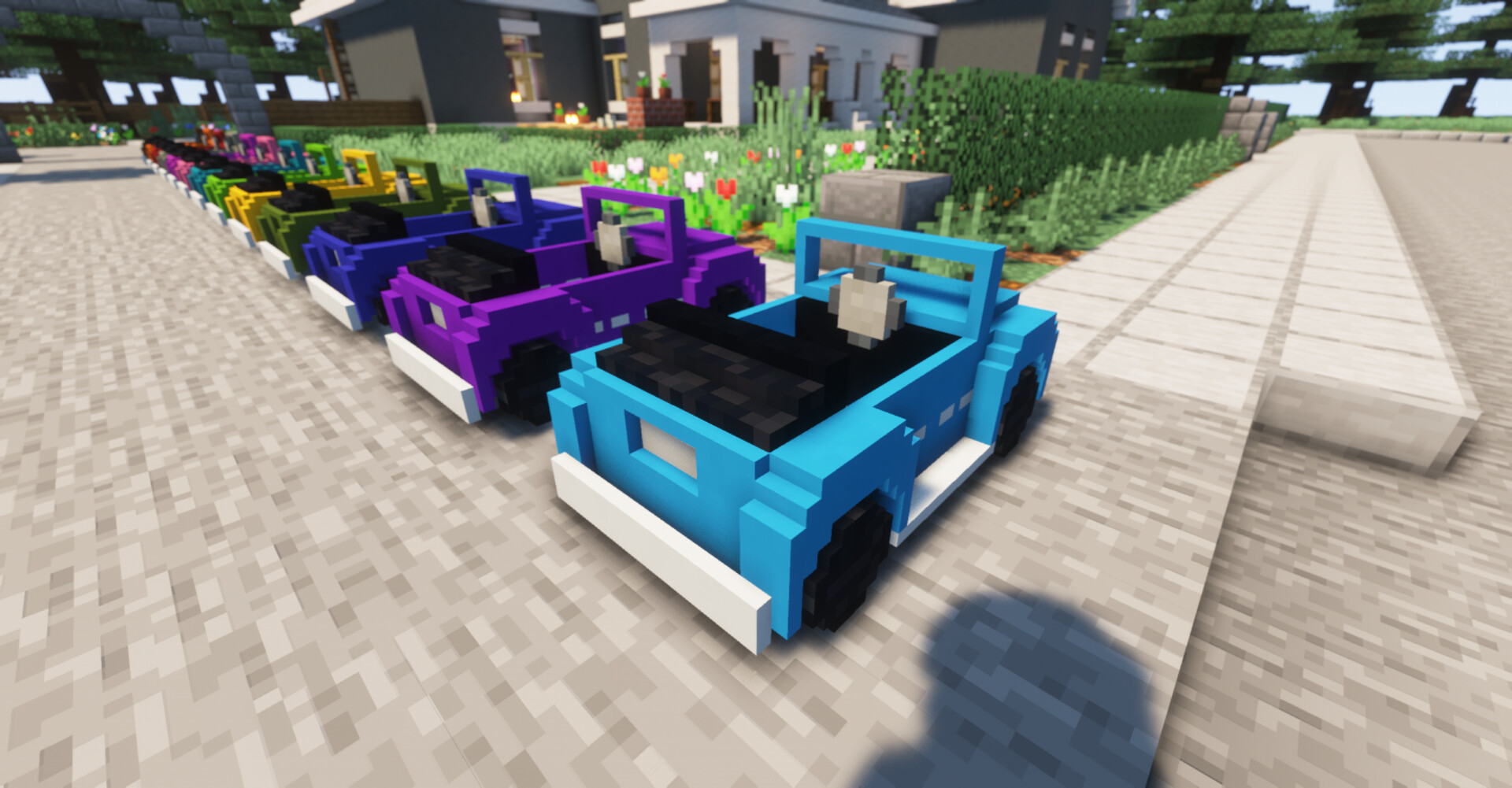 Minecart to Multiple Colorful vehicles !! Minecraft Texture Pack