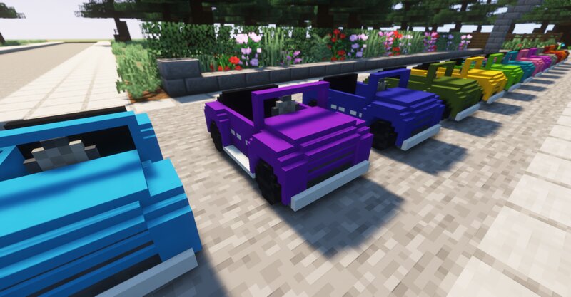 Minecart to Multiple Colorful vehicles !! Minecraft Texture Pack