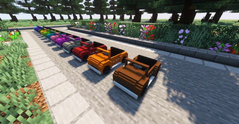 Minecart to Multiple Colorful vehicles !! Minecraft Texture Pack