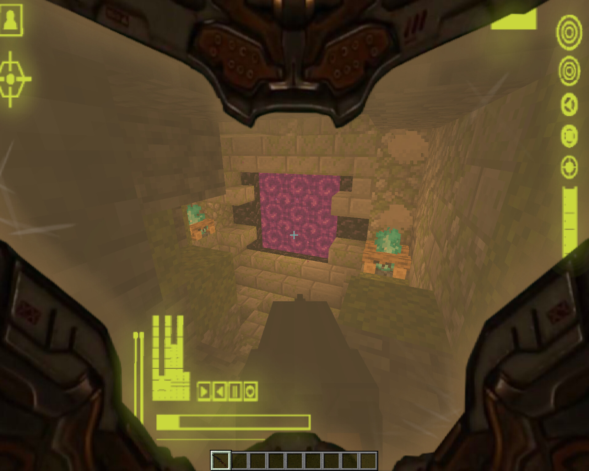 Doom Inspired Helmet Overlay (for carved pumpkin) Minecraft Texture Pack