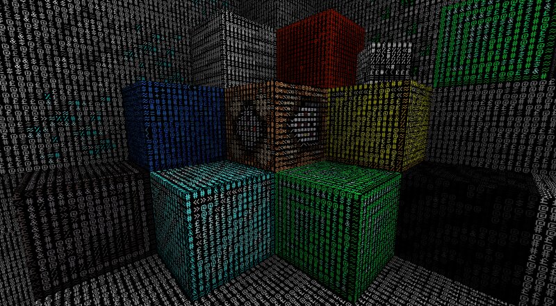 Minecraft but everything is ASCII text Minecraft Texture Pack