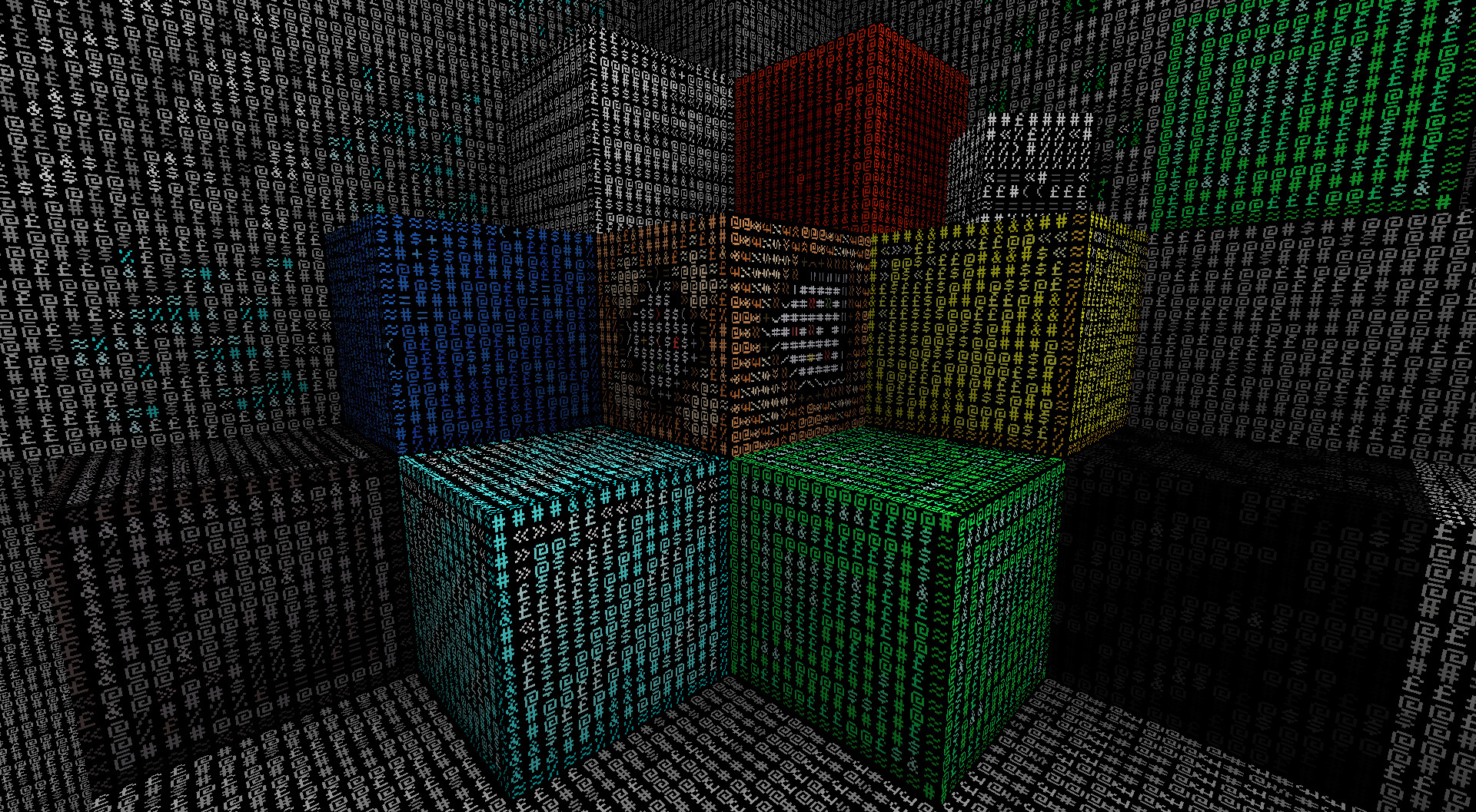 Minecraft but everything is ASCII text Minecraft Texture Pack