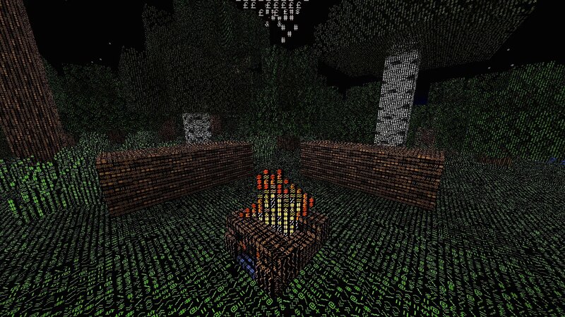 Minecraft but everything is ASCII text Minecraft Texture Pack
