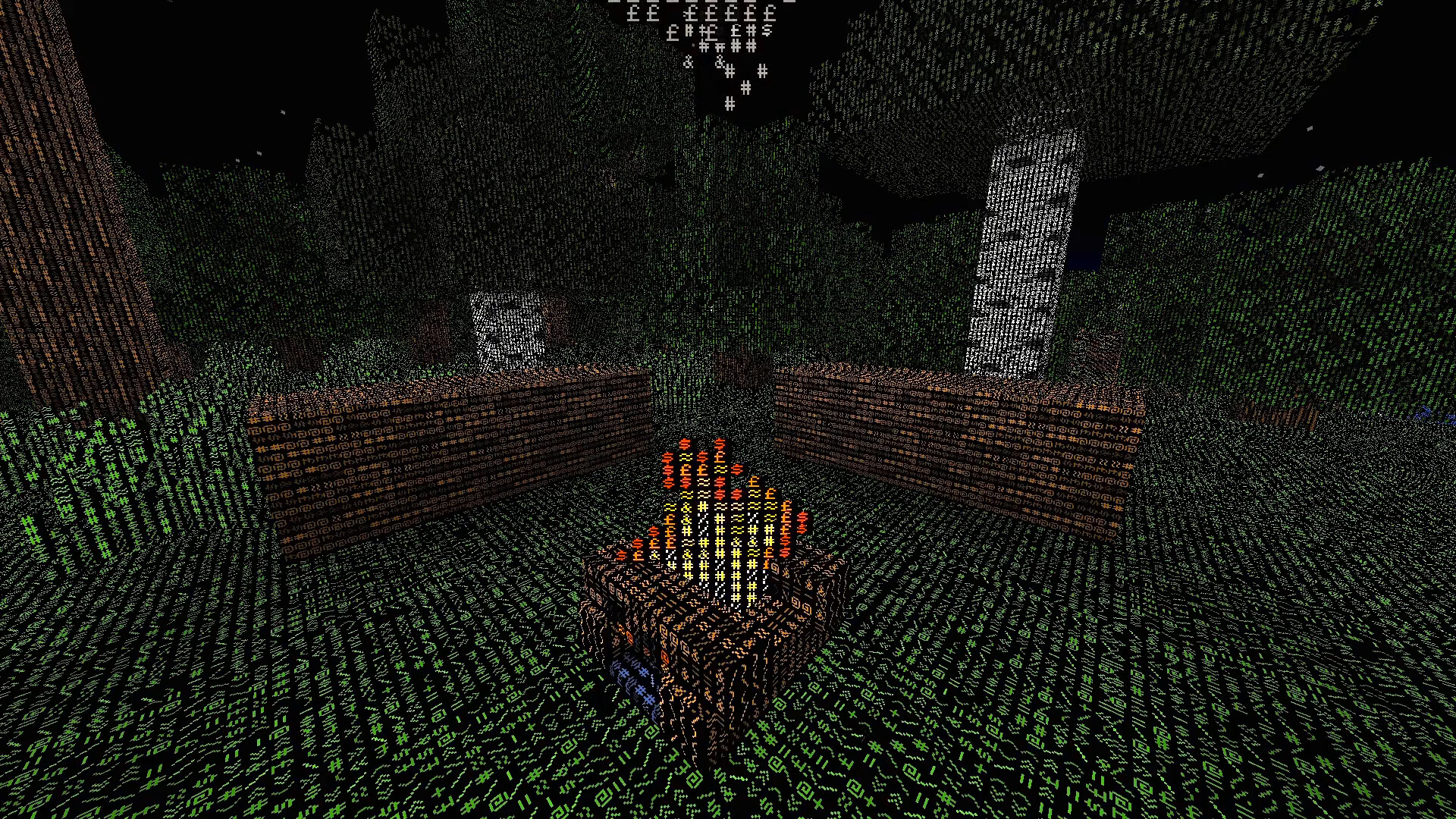 Minecraft but everything is ASCII text Minecraft Texture Pack