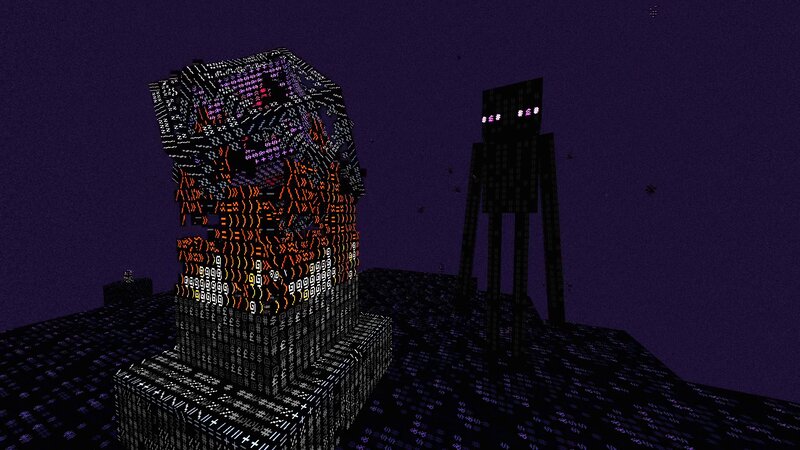 Minecraft but everything is ASCII text Minecraft Texture Pack