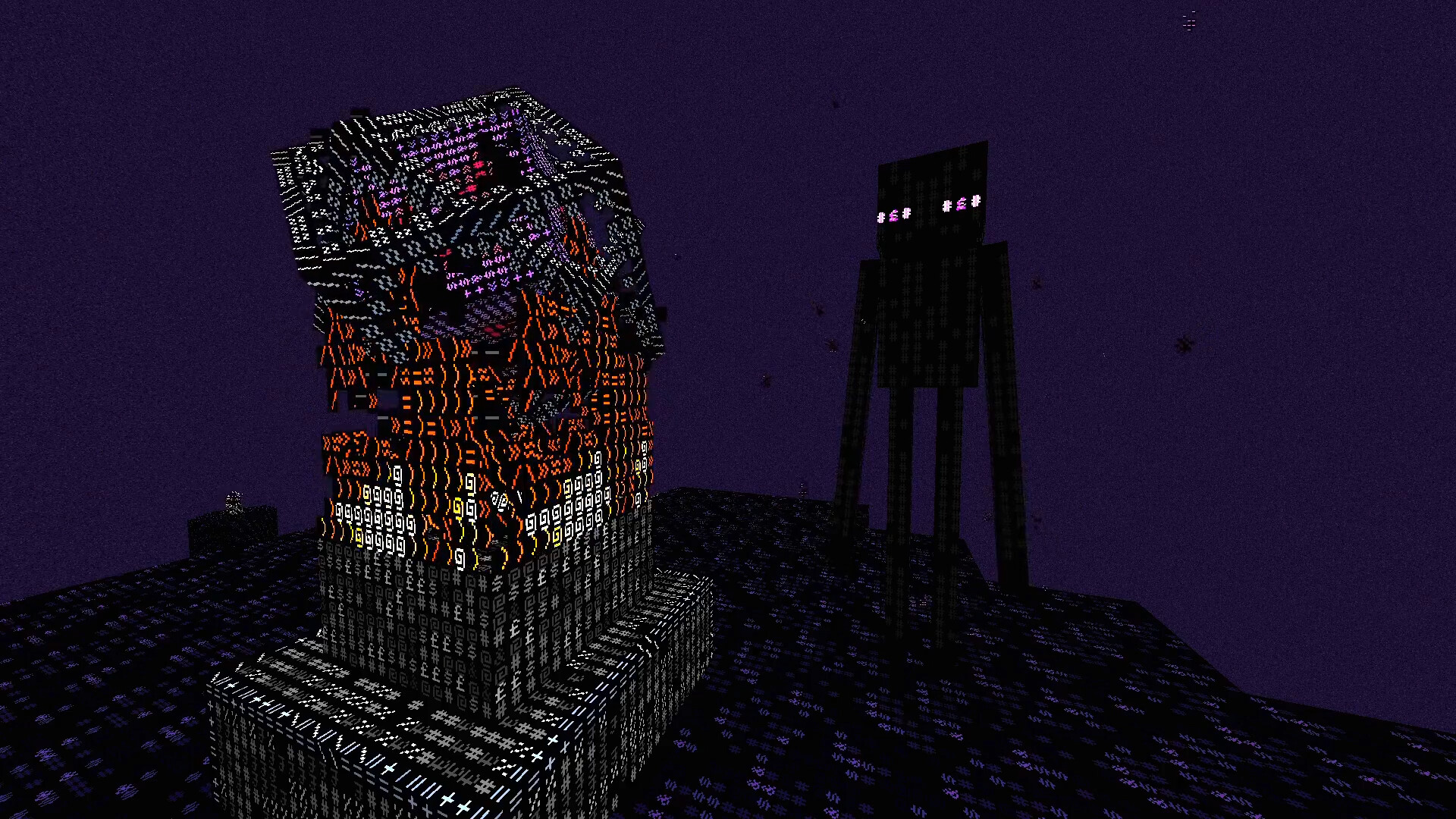 Minecraft but everything is ASCII text Minecraft Texture Pack