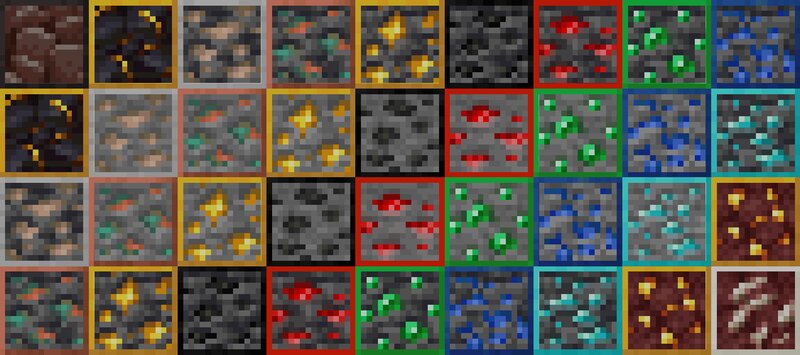 Ore Borders (works with any resource pack) Minecraft Texture Pack