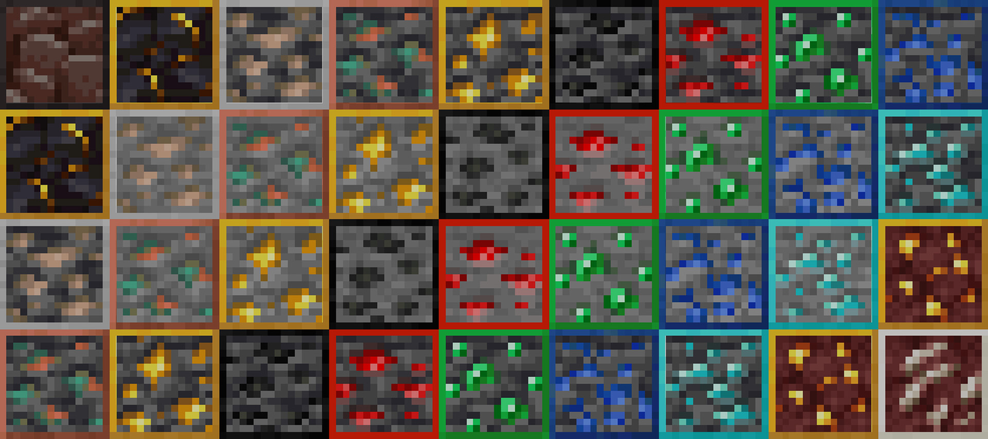 Ore Borders (works with any resource pack) Minecraft Texture Pack