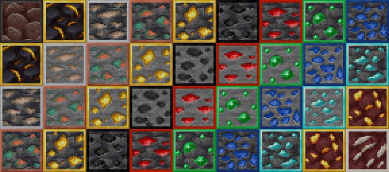 Ore Borders (works with any resource pack) Minecraft Texture Pack