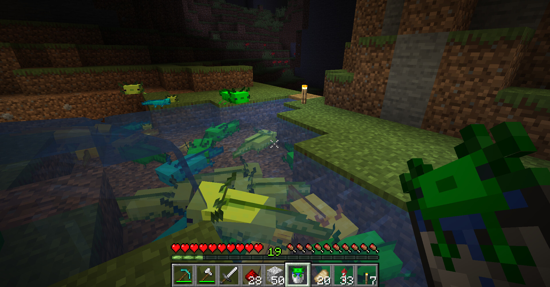 Joe's Glow Axolotls (Now for Bedrock and Java) Minecraft Texture Pack
