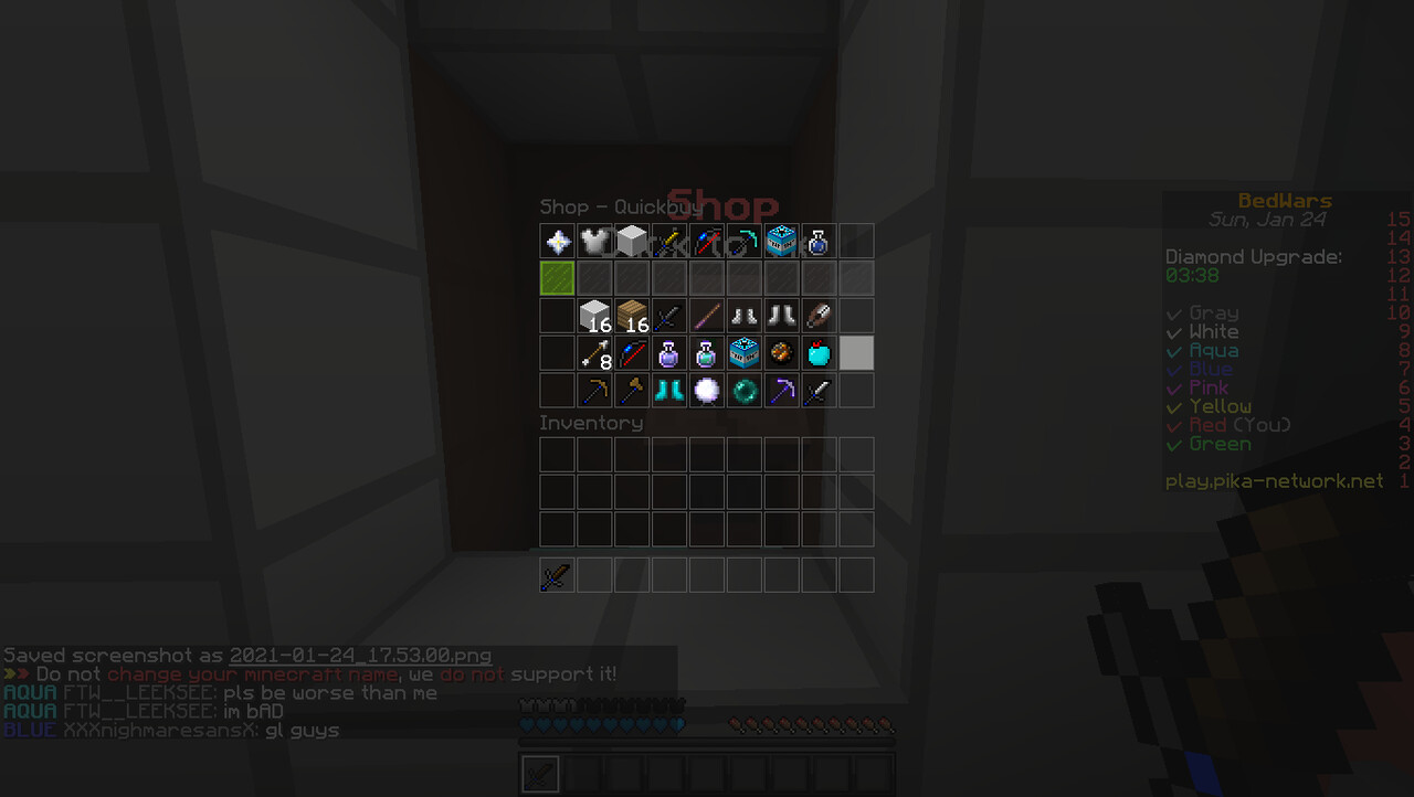 Everything is Blue(Only For Bedwars) Minecraft Texture Pack