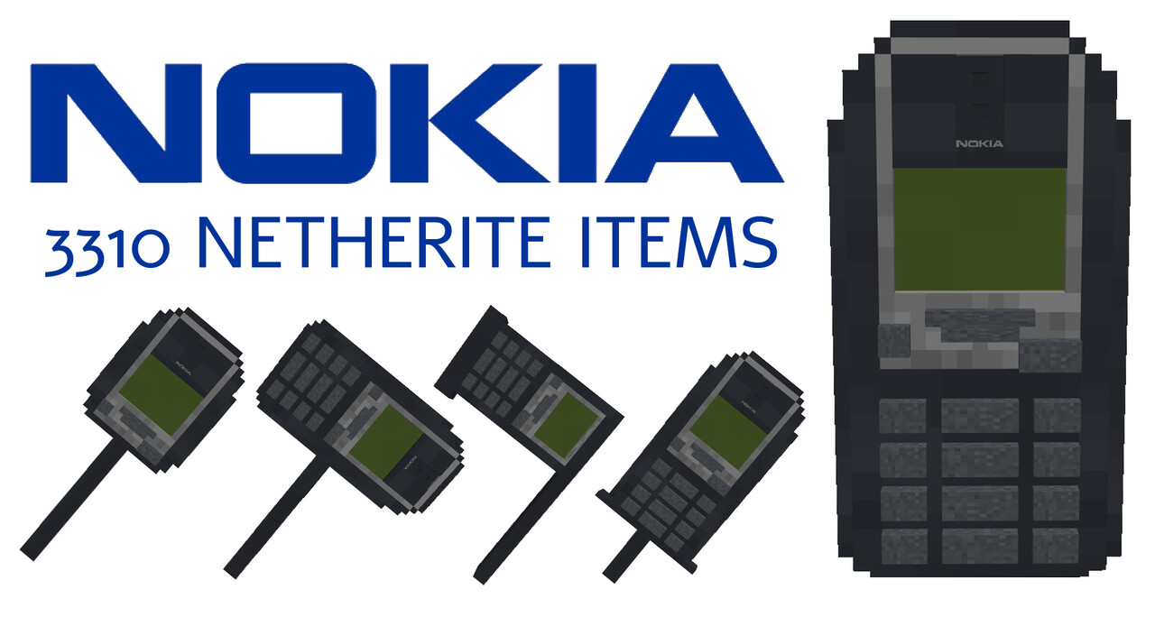 Nokia 3310 Netherite pack Minecraft Texture Pack
