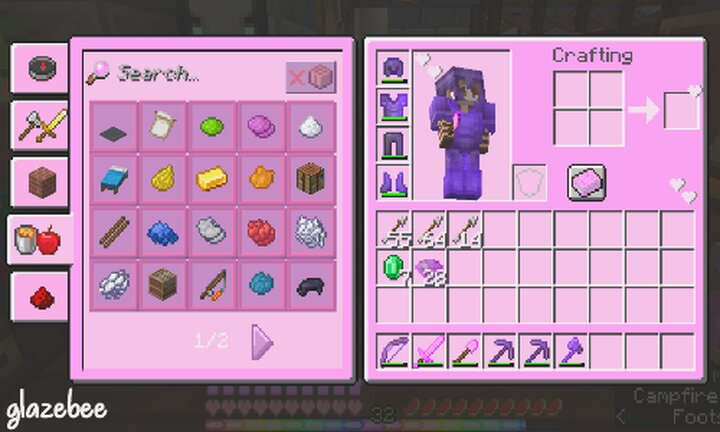 Glazebee's Cute Pink GUI Minecraft Texture Pack