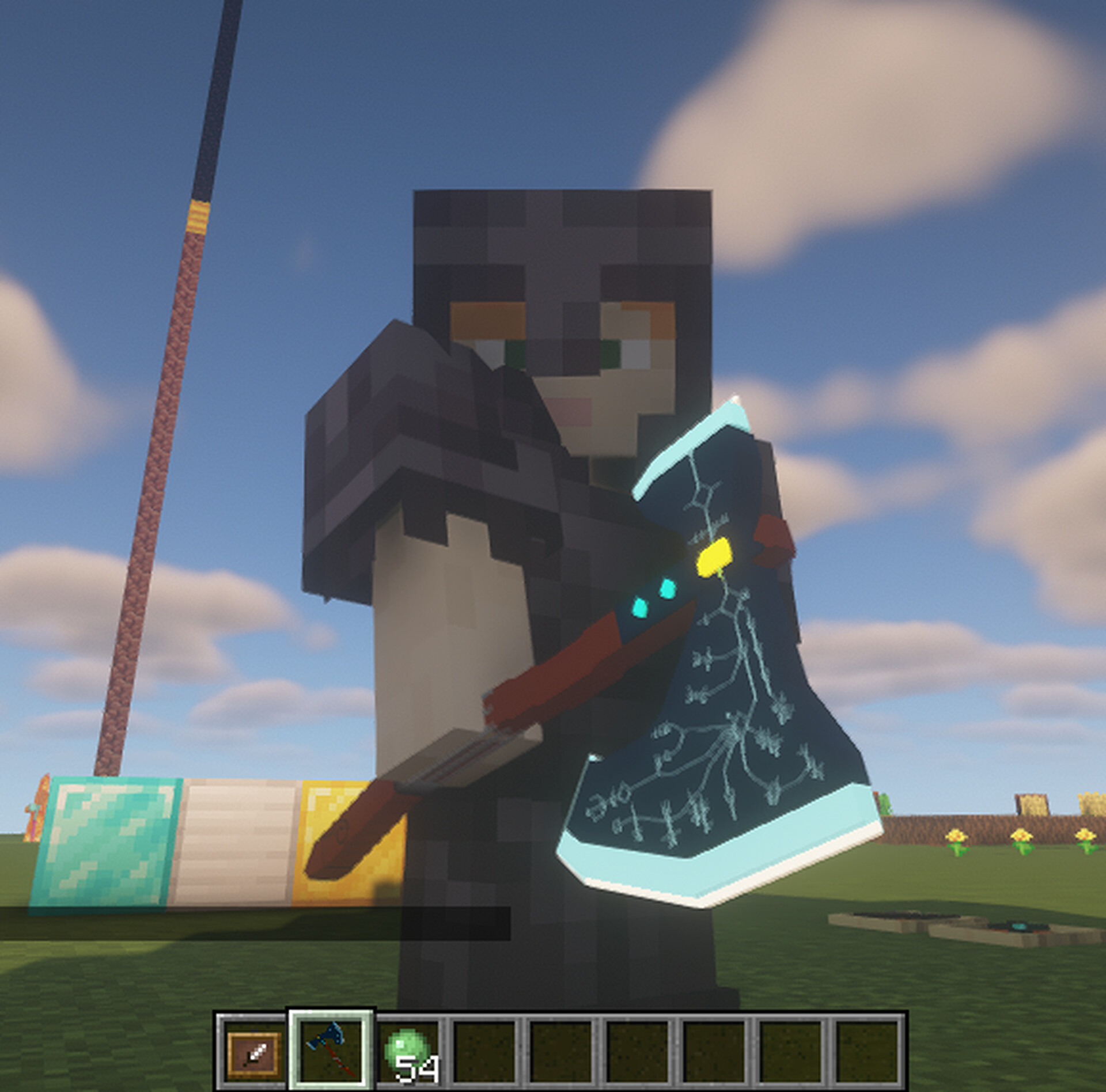 Kratos Leviathan Axe Minecraft Texture Pack