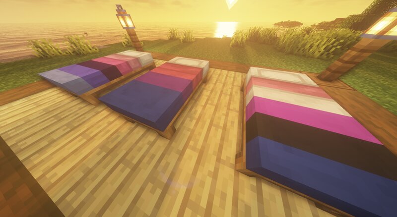 LGBTQ+ Pride Beds Minecraft Texture Pack