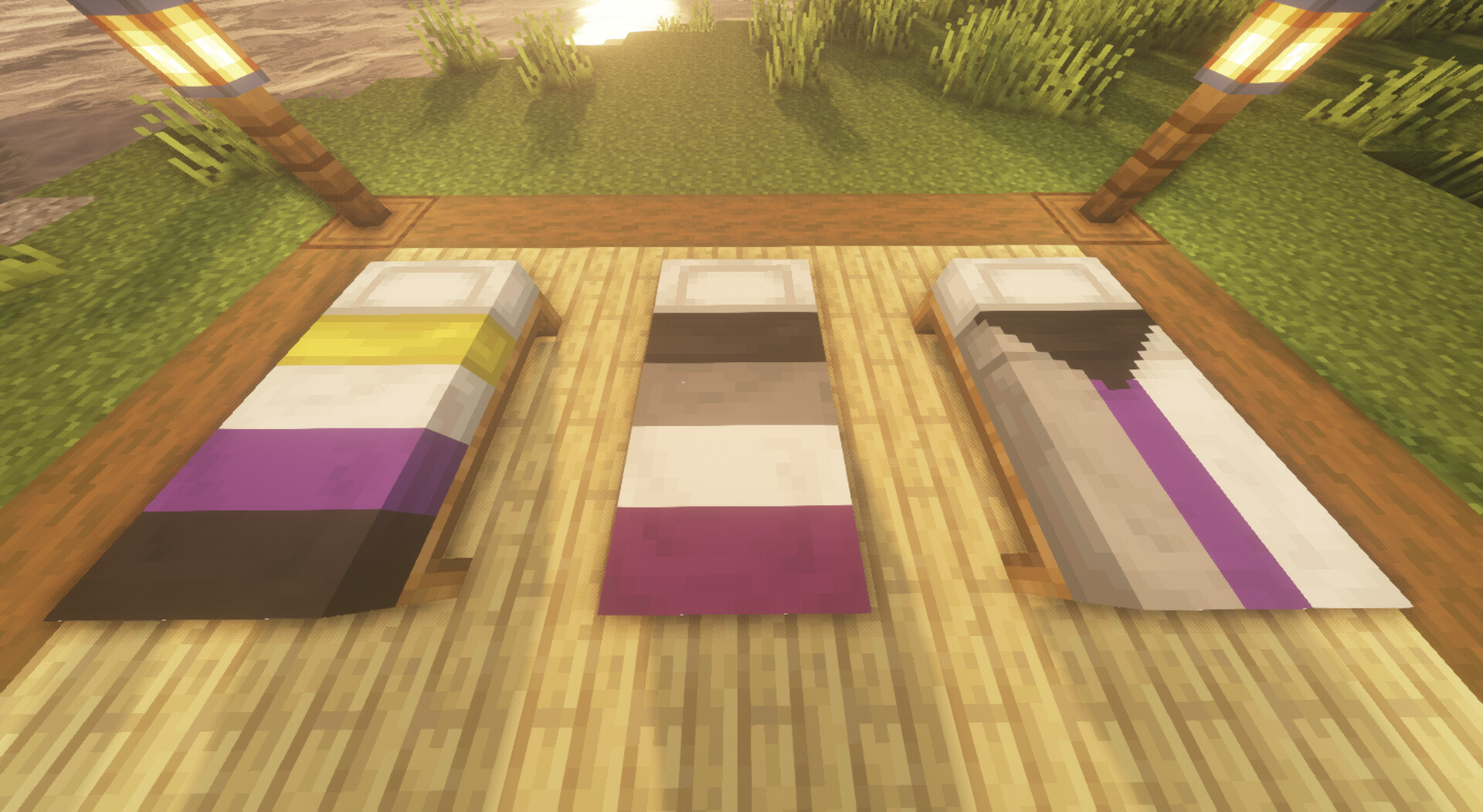 LGBTQ+ Pride Beds Minecraft Texture Pack