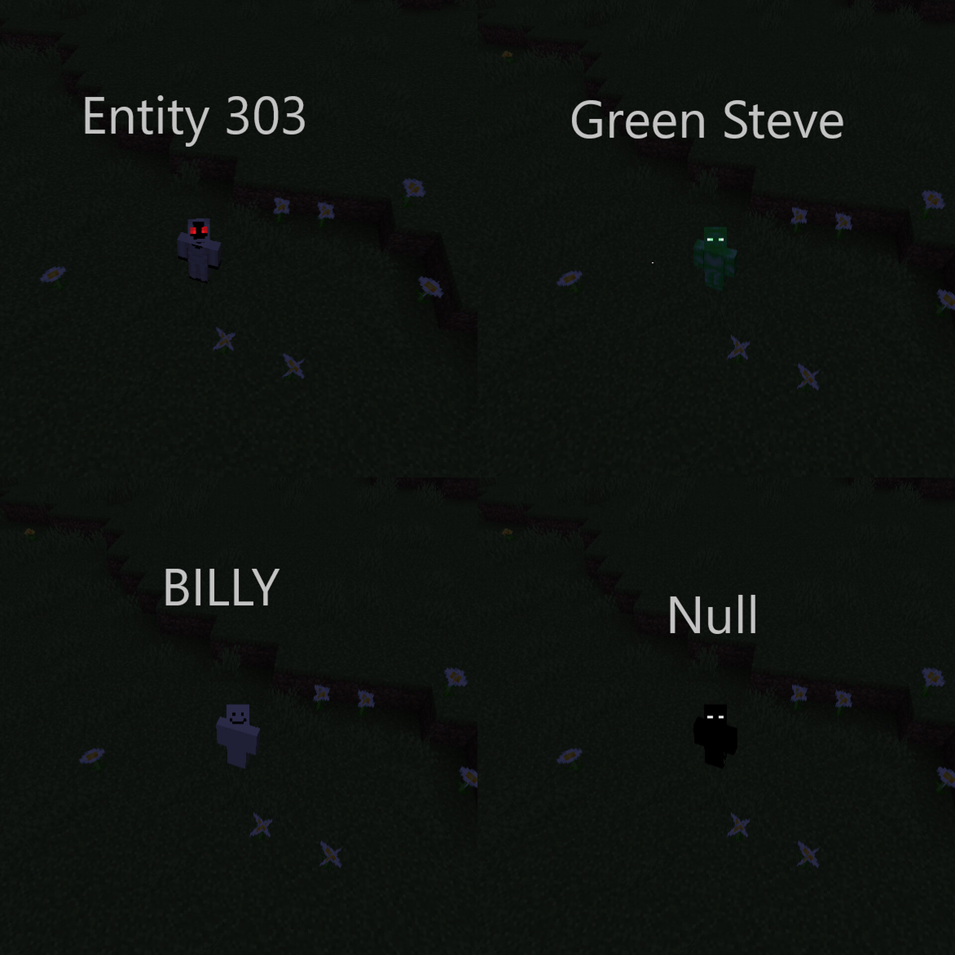 More skins for White Eyes (Entity 303, Null, BILLY, Green Steve ...